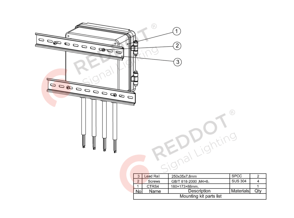 JB2X-PDB/DIN Series Junction Box For Obstacle Lights | Reddotsignal